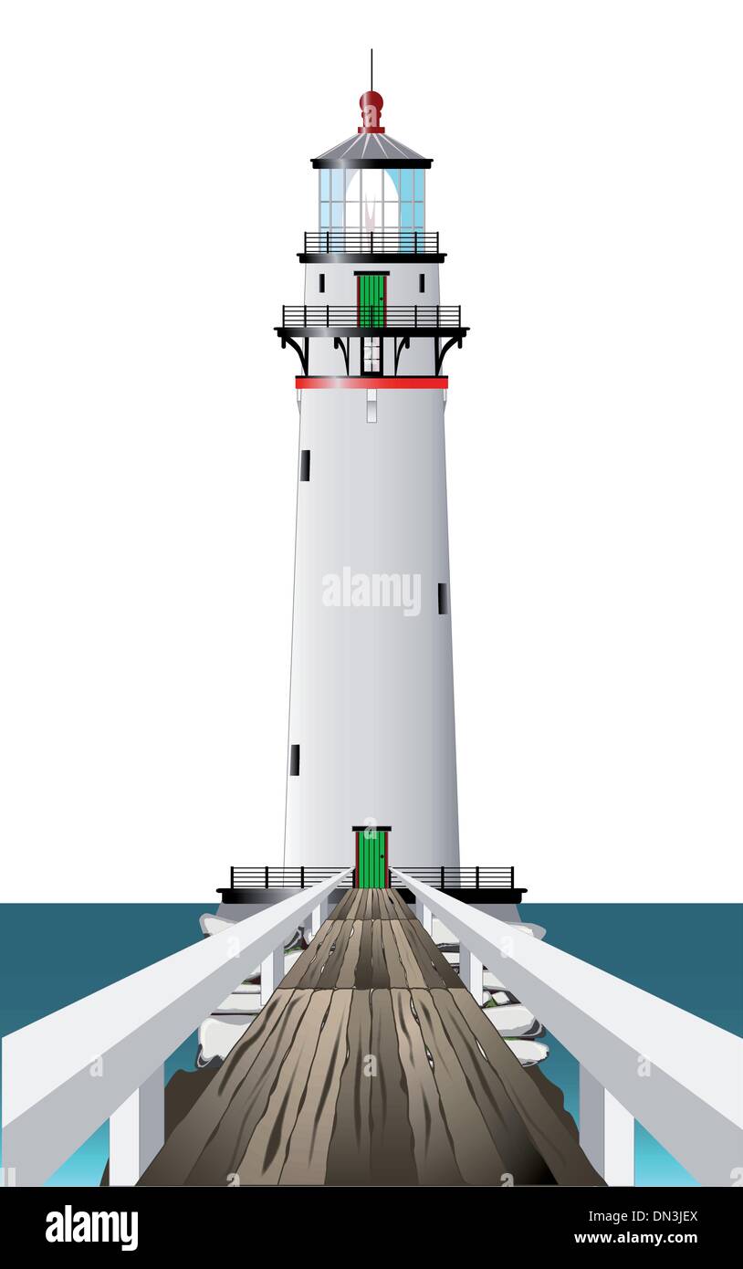 Lighthouse art space Stock Vector Images - Alamy