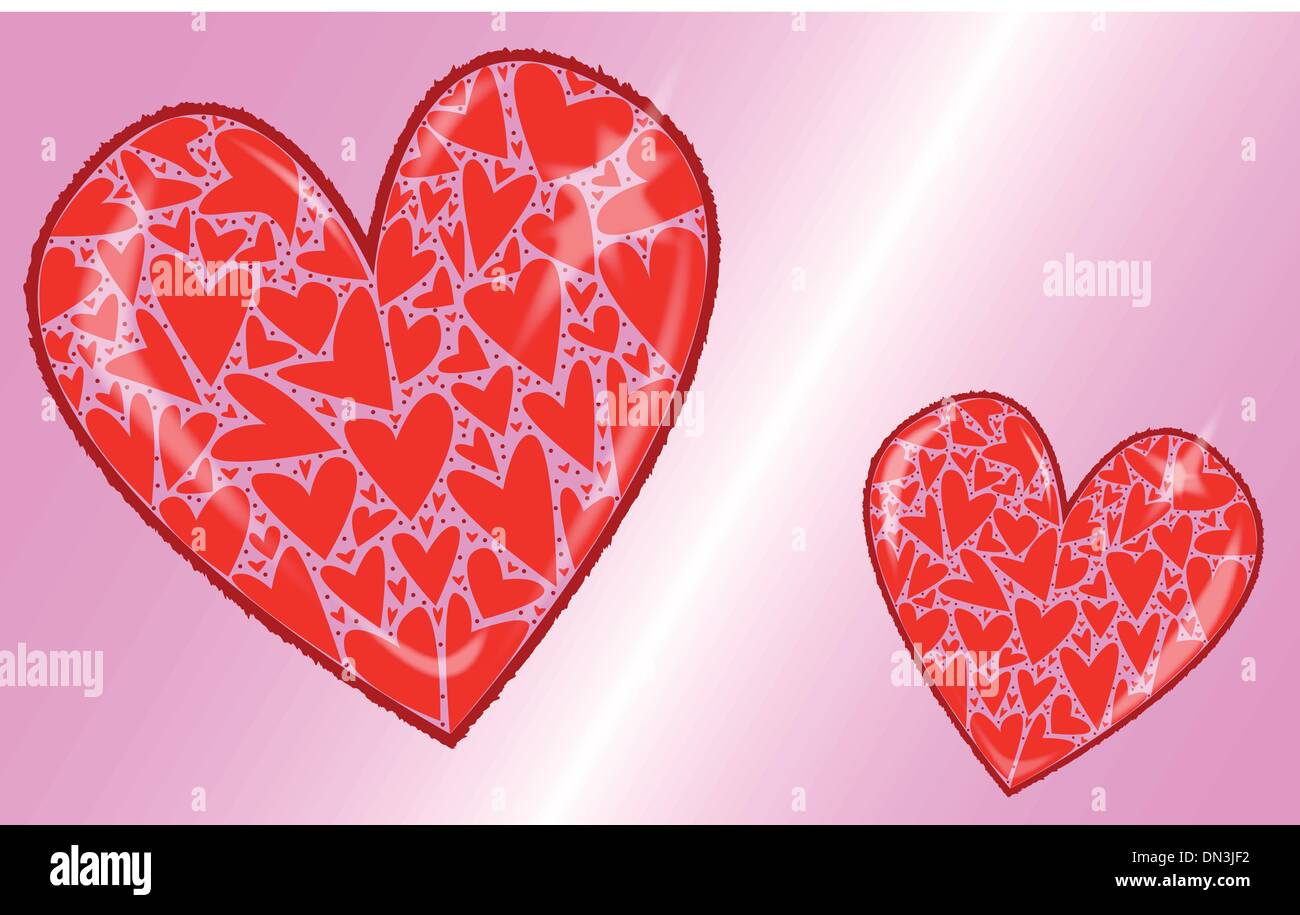 Two Love Hearts Stock Vector Image & Art - Alamy