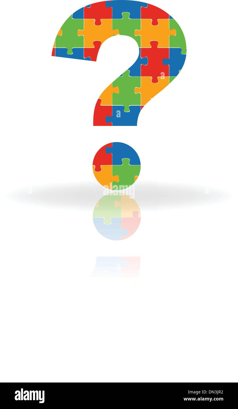Vector puzzle question mark Stock Vector Images - Alamy