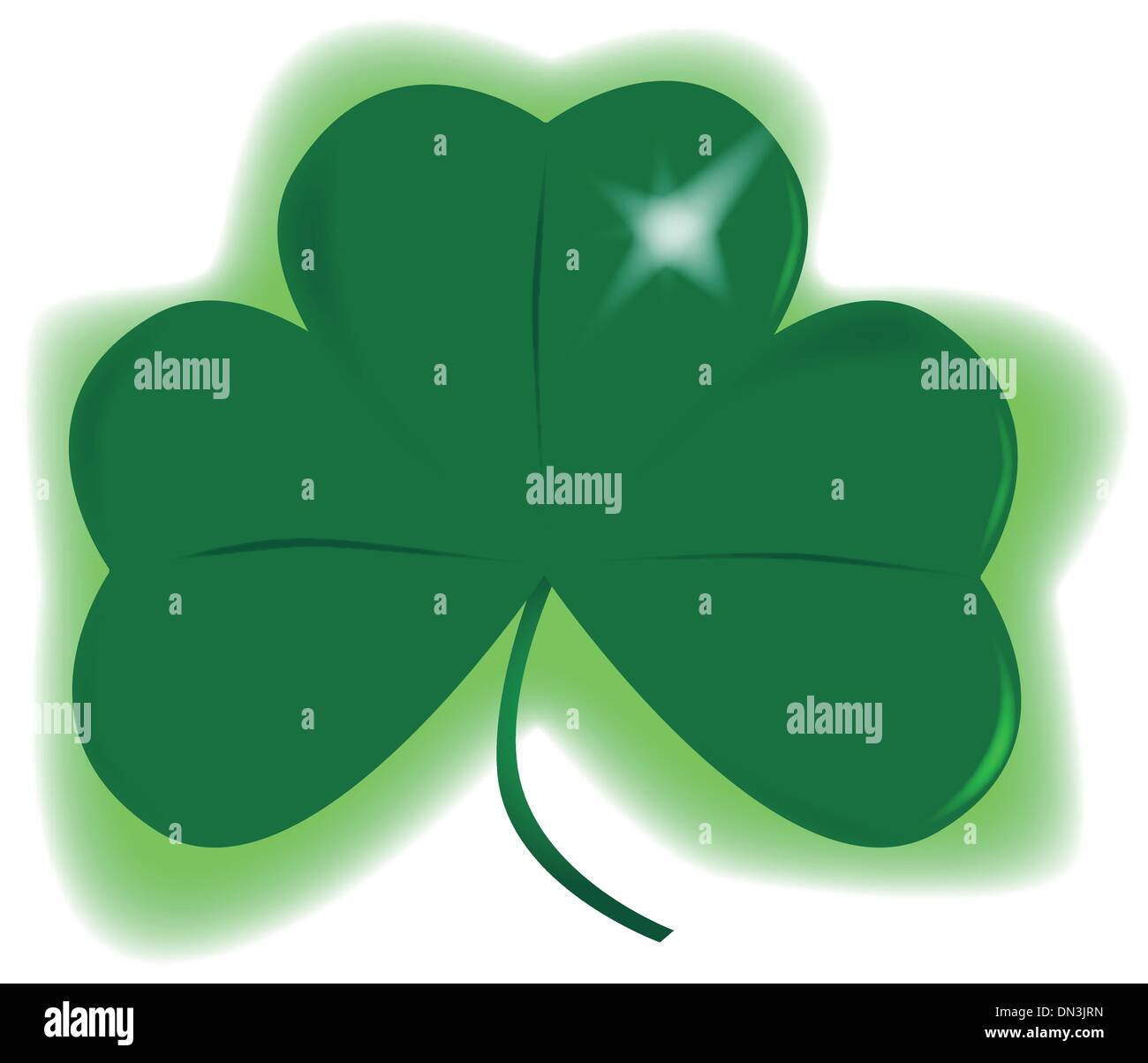 Single leaf shamrock Stock Vector Images - Alamy