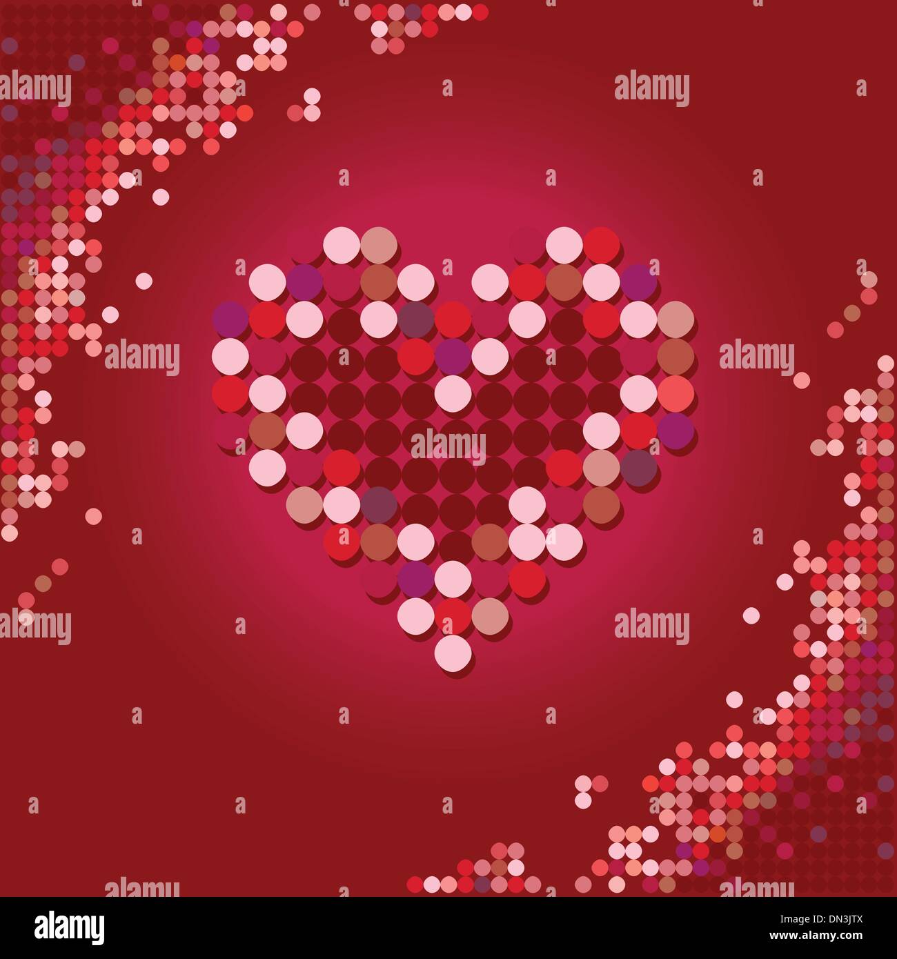 Heart of the stars on a red background Stock Vector Image & Art - Alamy
