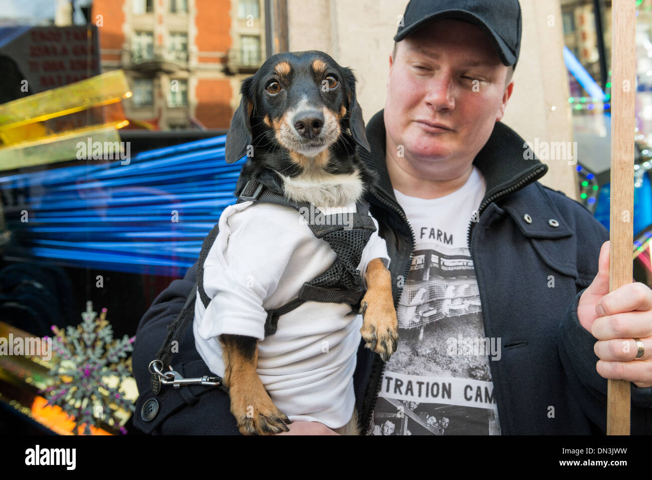 People and their pet dog Stock Photo - Alamy