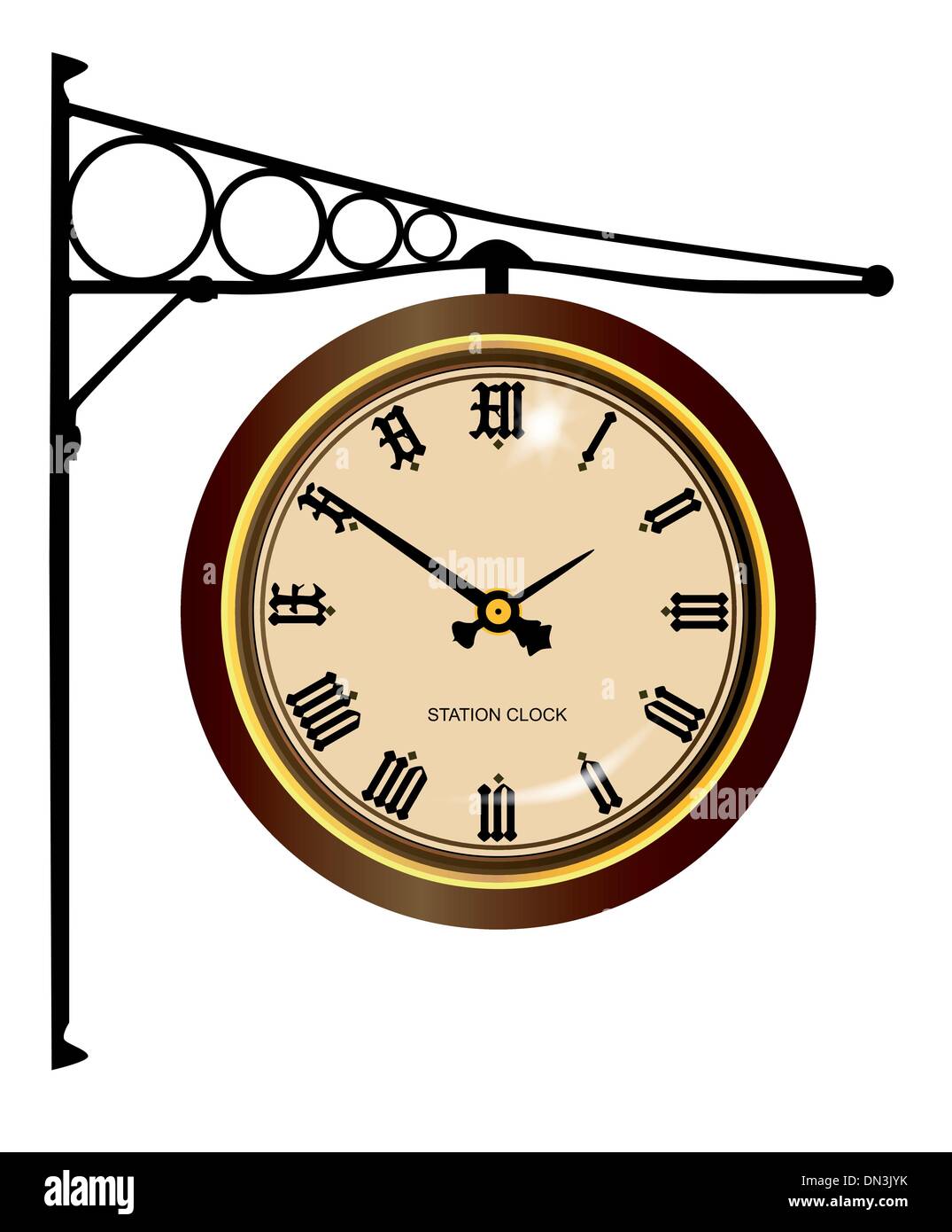 Clock hands hanging Stock Vector Images - Alamy