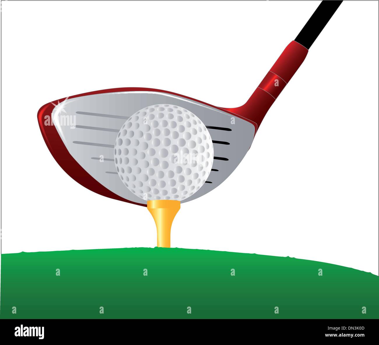 Driving off the tee Stock Vector Images - Alamy