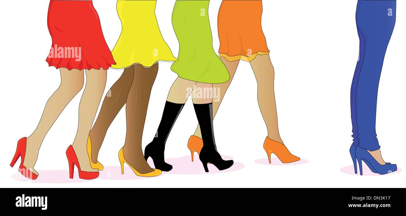 Cartoon female legs hi-res stock photography and images - Alamy