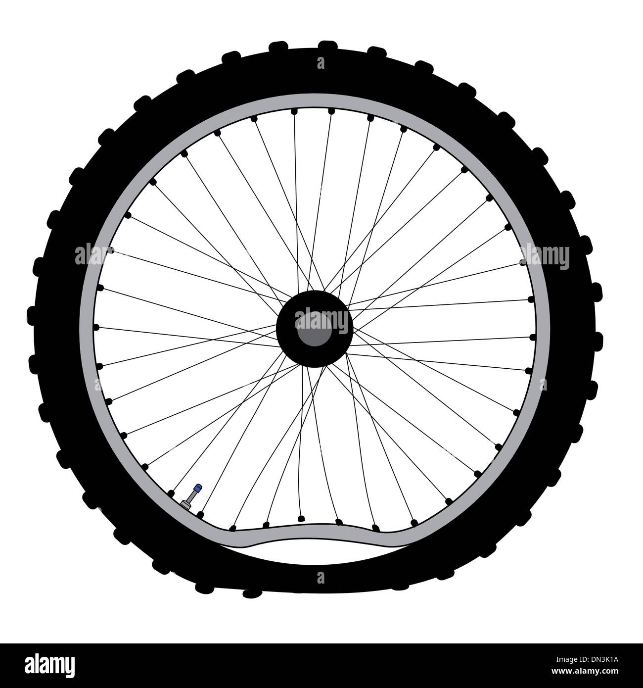 Buckled bicycle wheel Stock Vector Images - Alamy