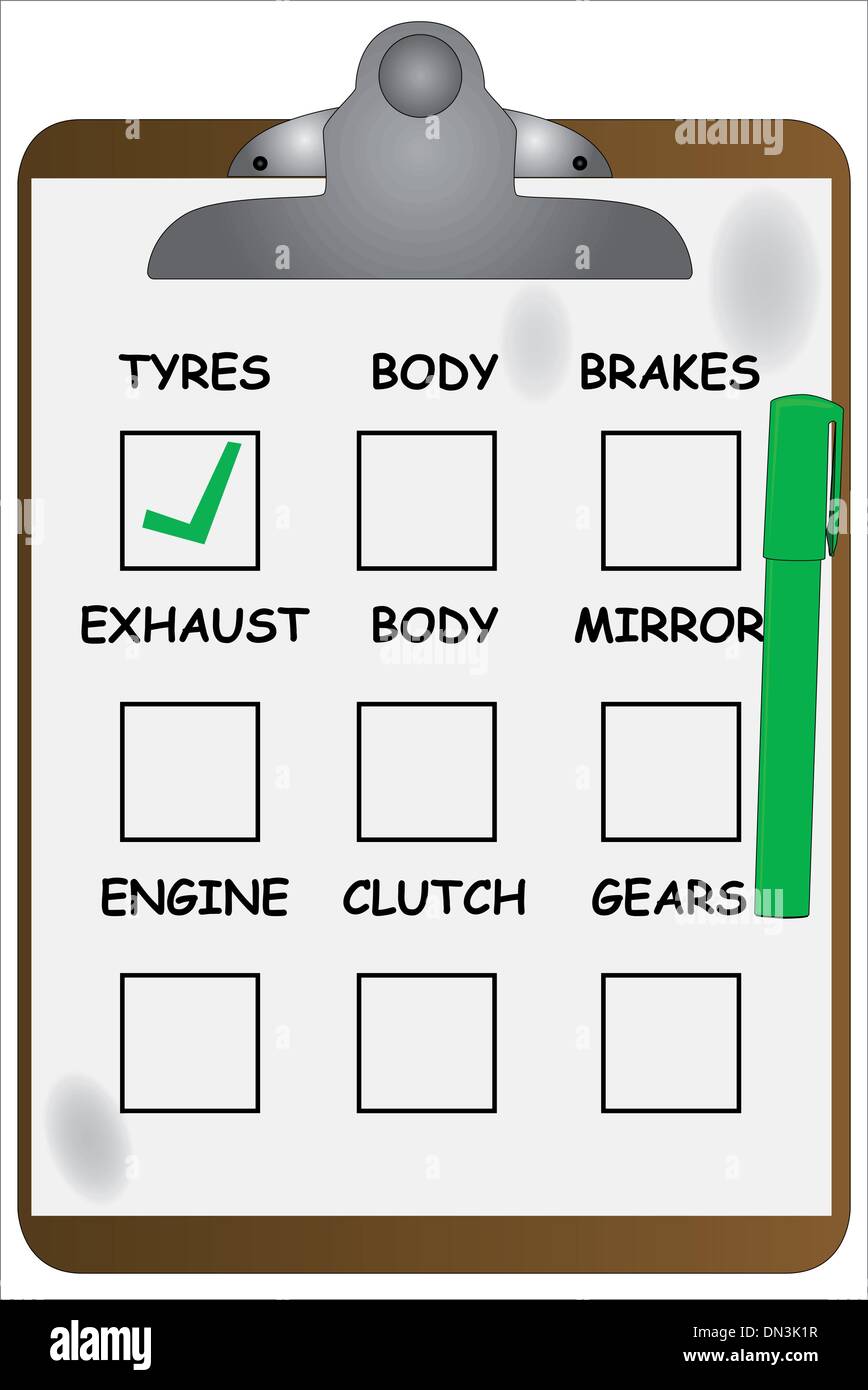 Blank checklist clipboard check boxes hi-res stock photography and ...