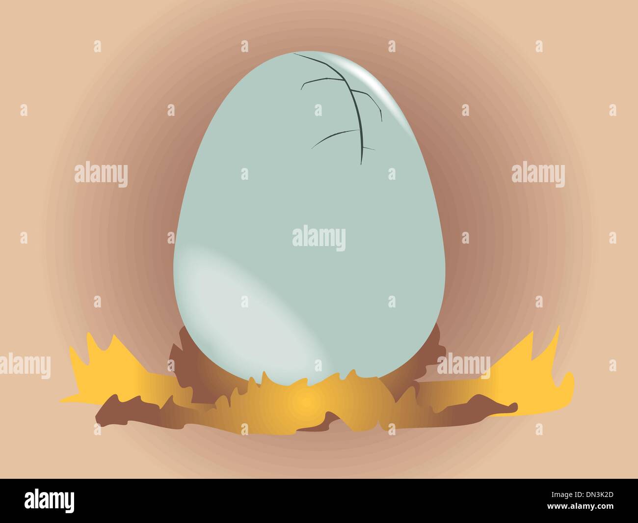 Chicken eggs nest hatching Stock Vector Images - Alamy