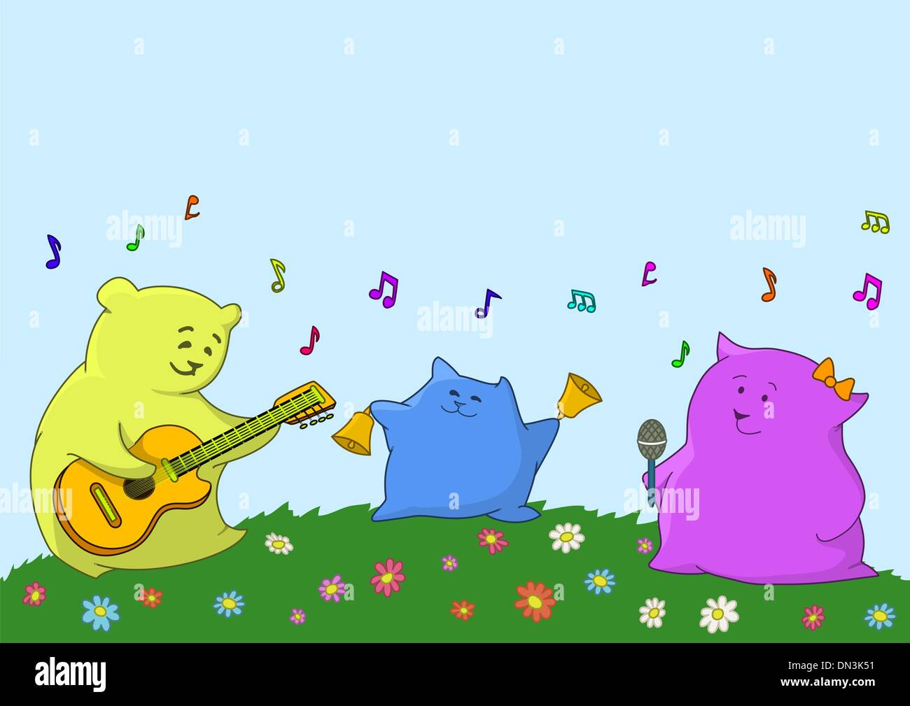 Musicians at background Stock Vector Images - Alamy