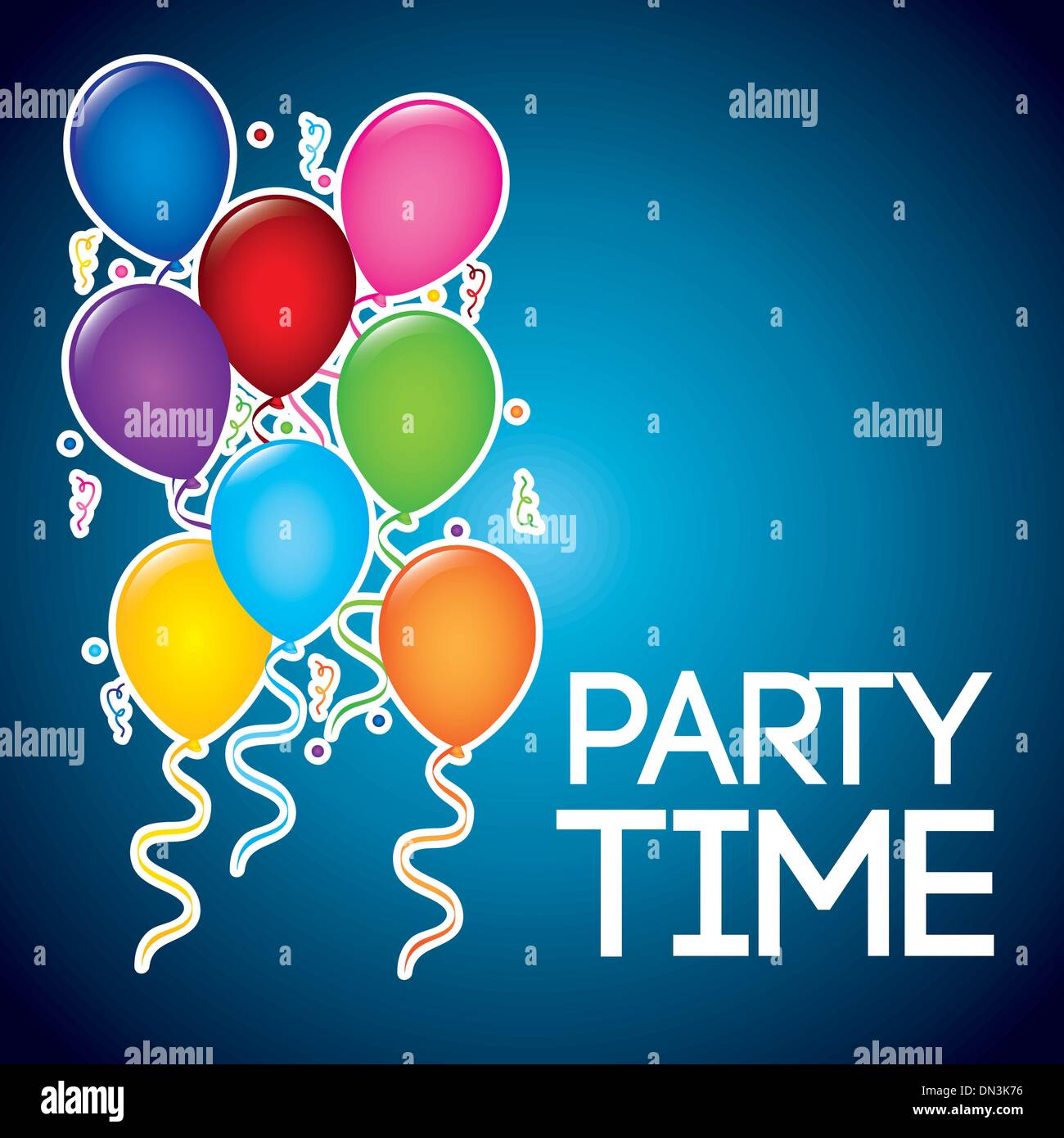 Party celebration composition balloons Stock Vector Images - Alamy