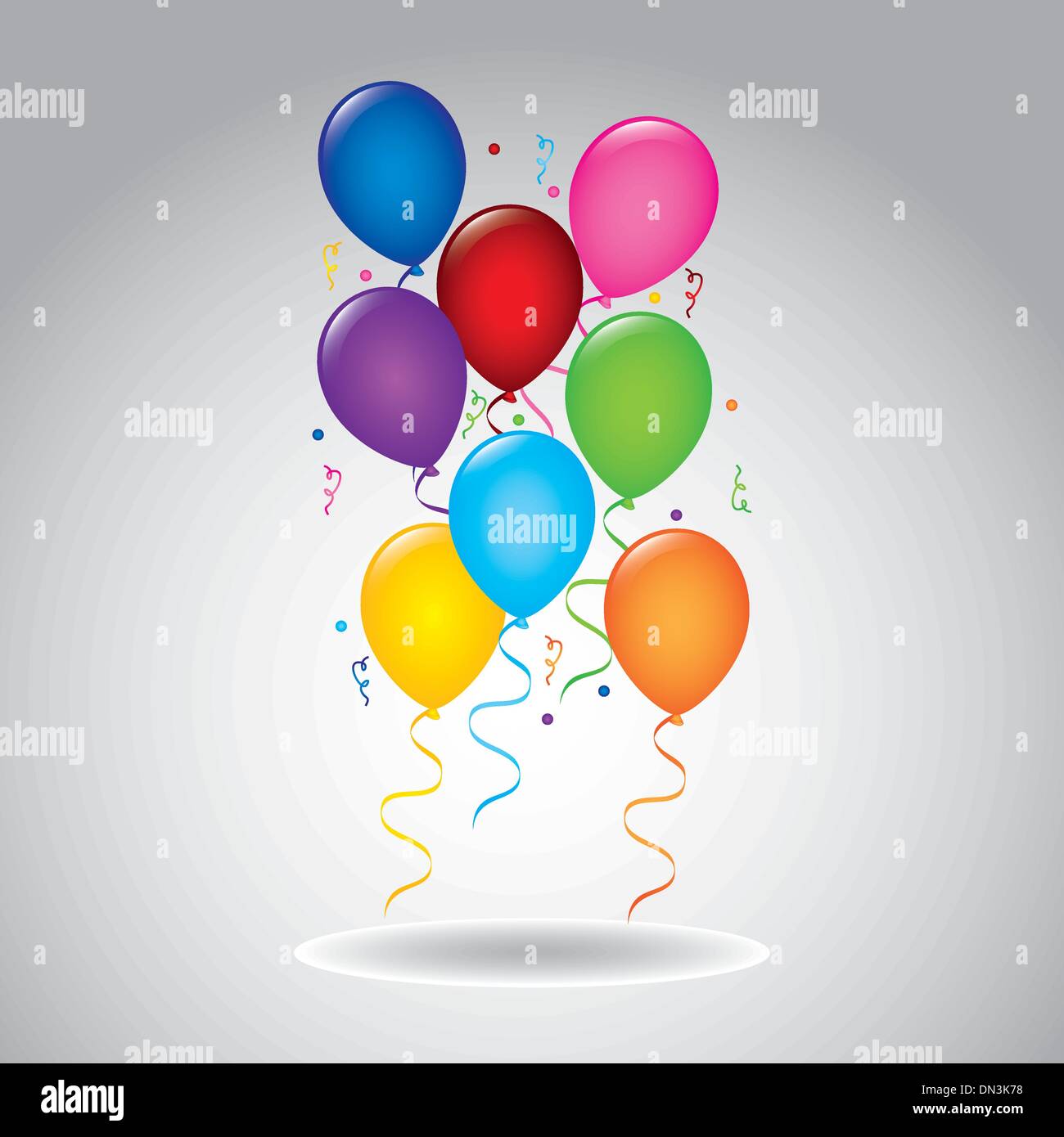 Party celebration composition balloons Stock Vector Images - Alamy