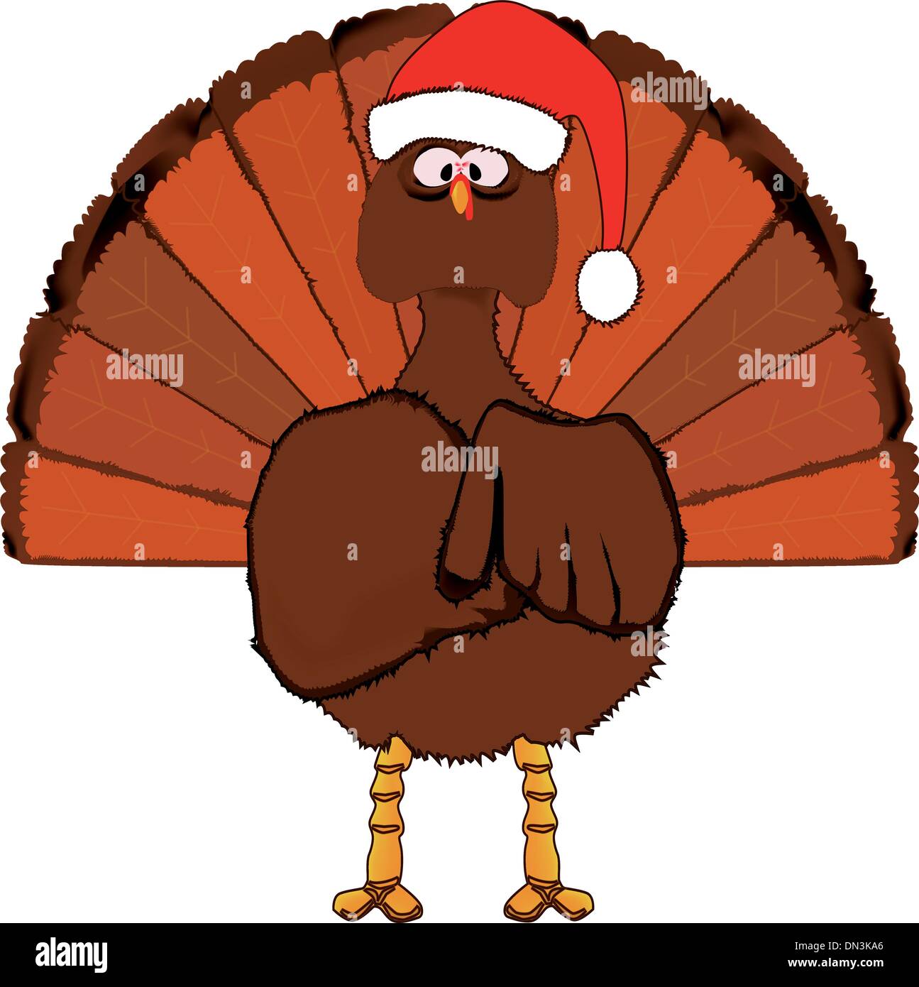 Christmas dinner turkey illustration Stock Vector Images - Alamy