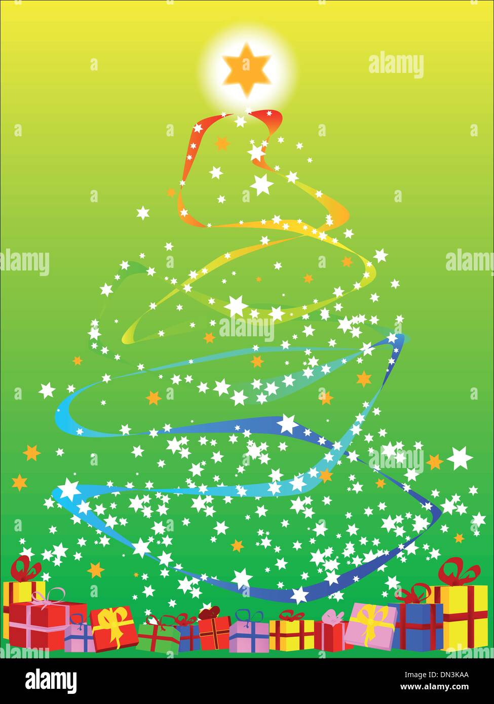 Ribbon Christmas Tree Stock Vector Image & Art - Alamy