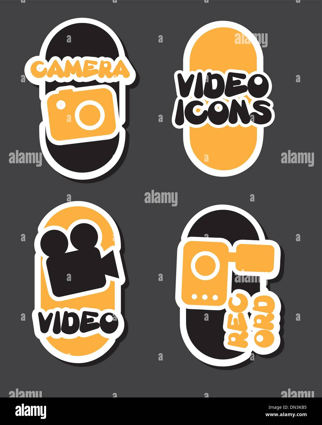 Video icons Stock Vector Images - Alamy