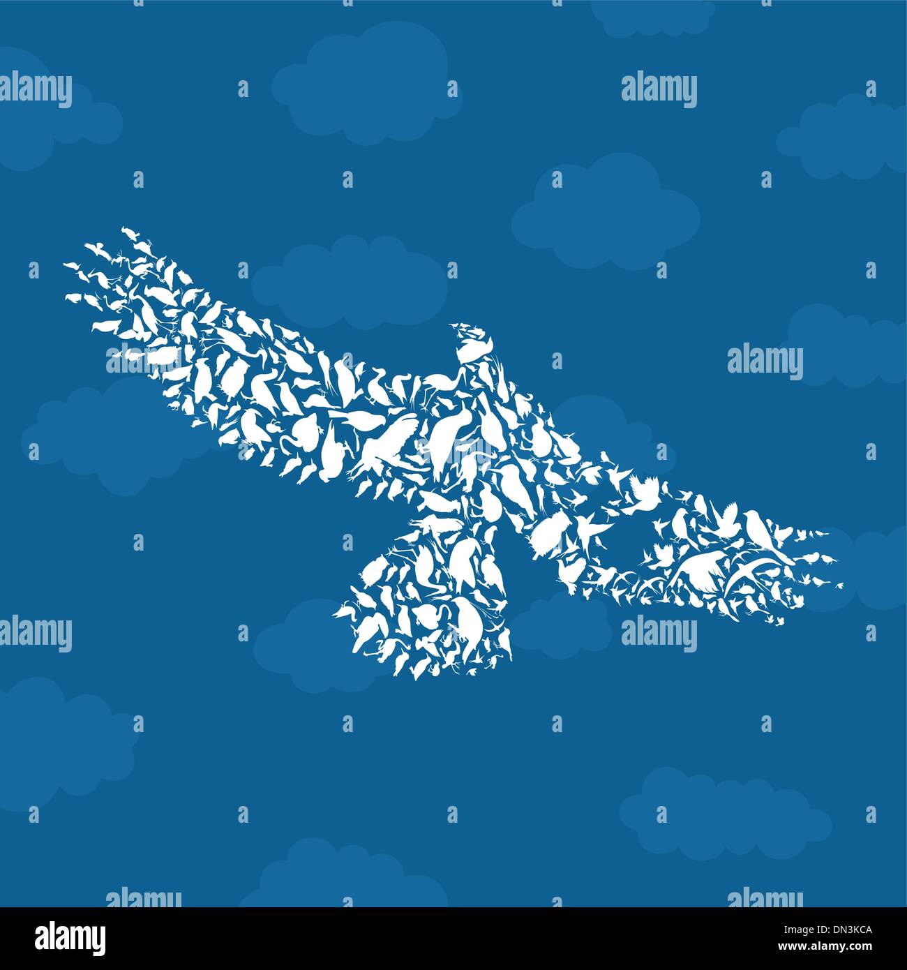 Golden eagle flying tail Stock Vector Images - Alamy
