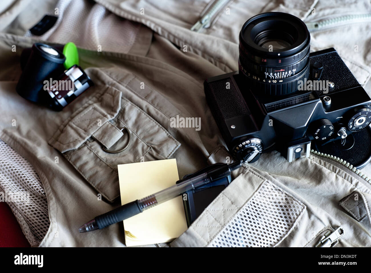 Photo reporter's vintage gear Stock Photo - Alamy