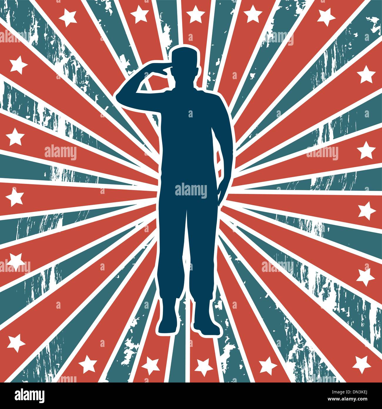 American flag silhouette soldier hi-res stock photography and images ...