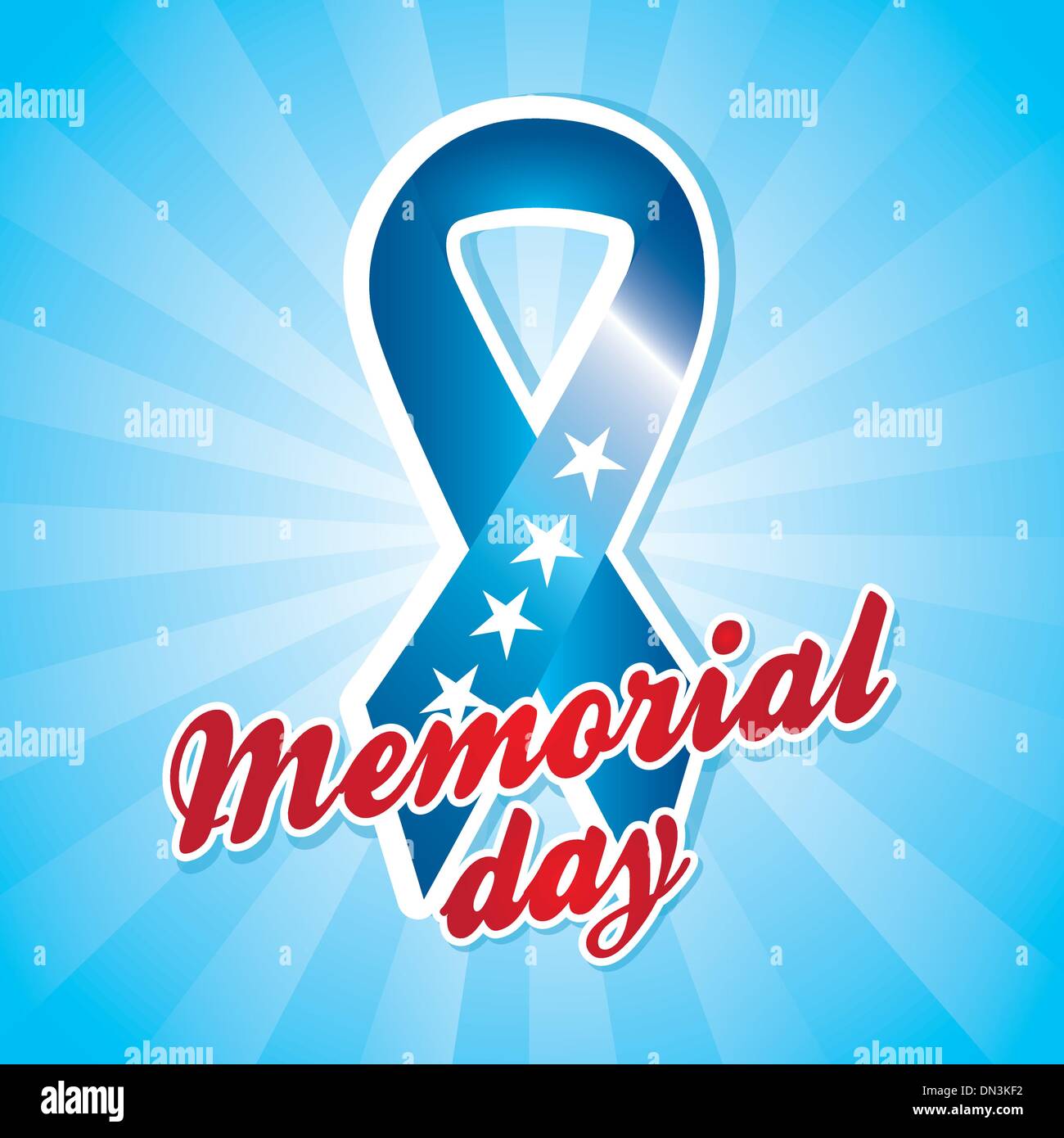 Blue memorial ribbon Stock Vector Images - Alamy