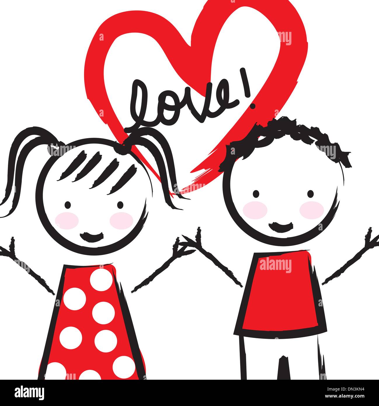 Kindergarten love Stock Vector Images - Alamy