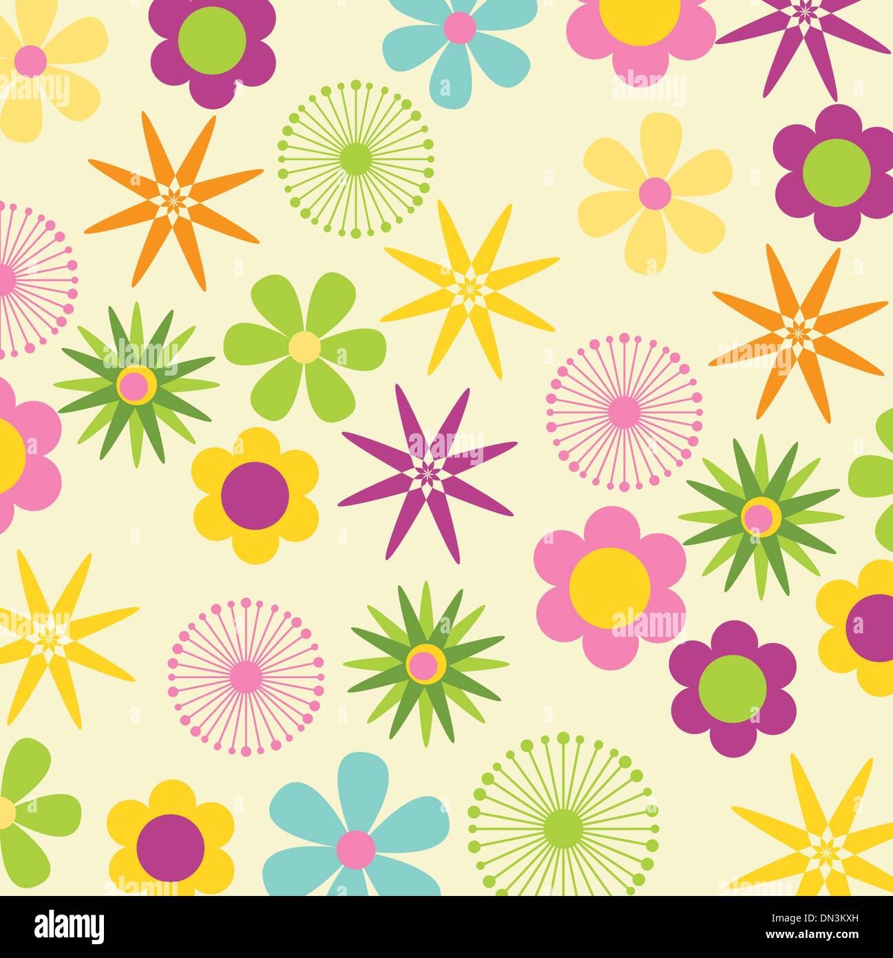 Cheerful spring flowers Stock Vector Images - Alamy