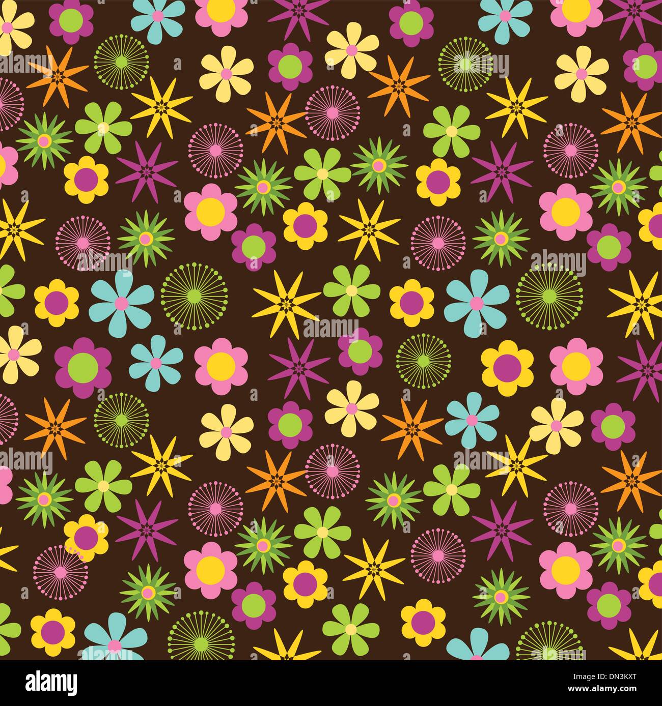 Summer background growing flowers Stock Vector Images - Alamy