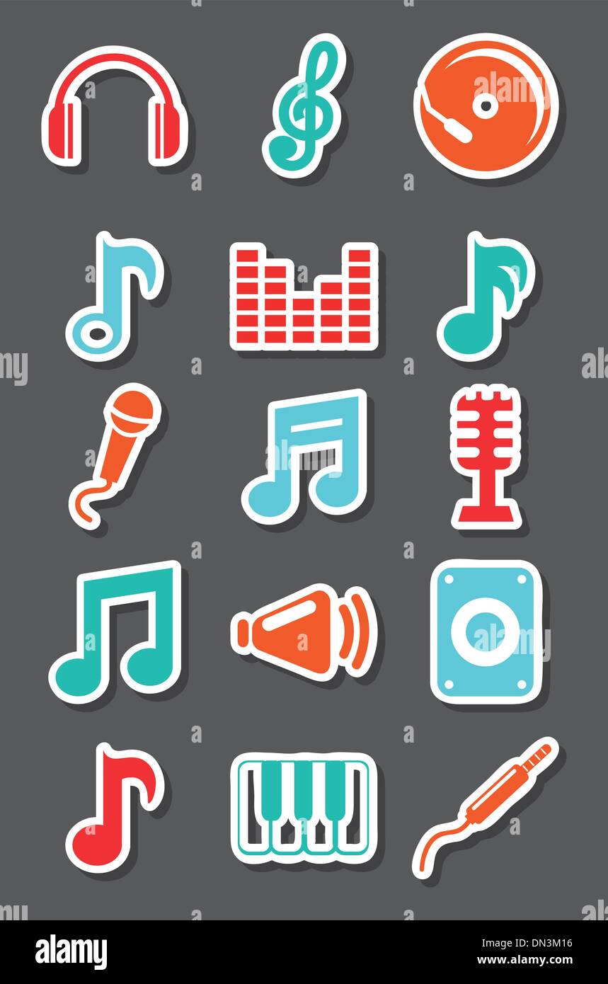 Musicnote vector vectors hi-res stock photography and images - Alamy