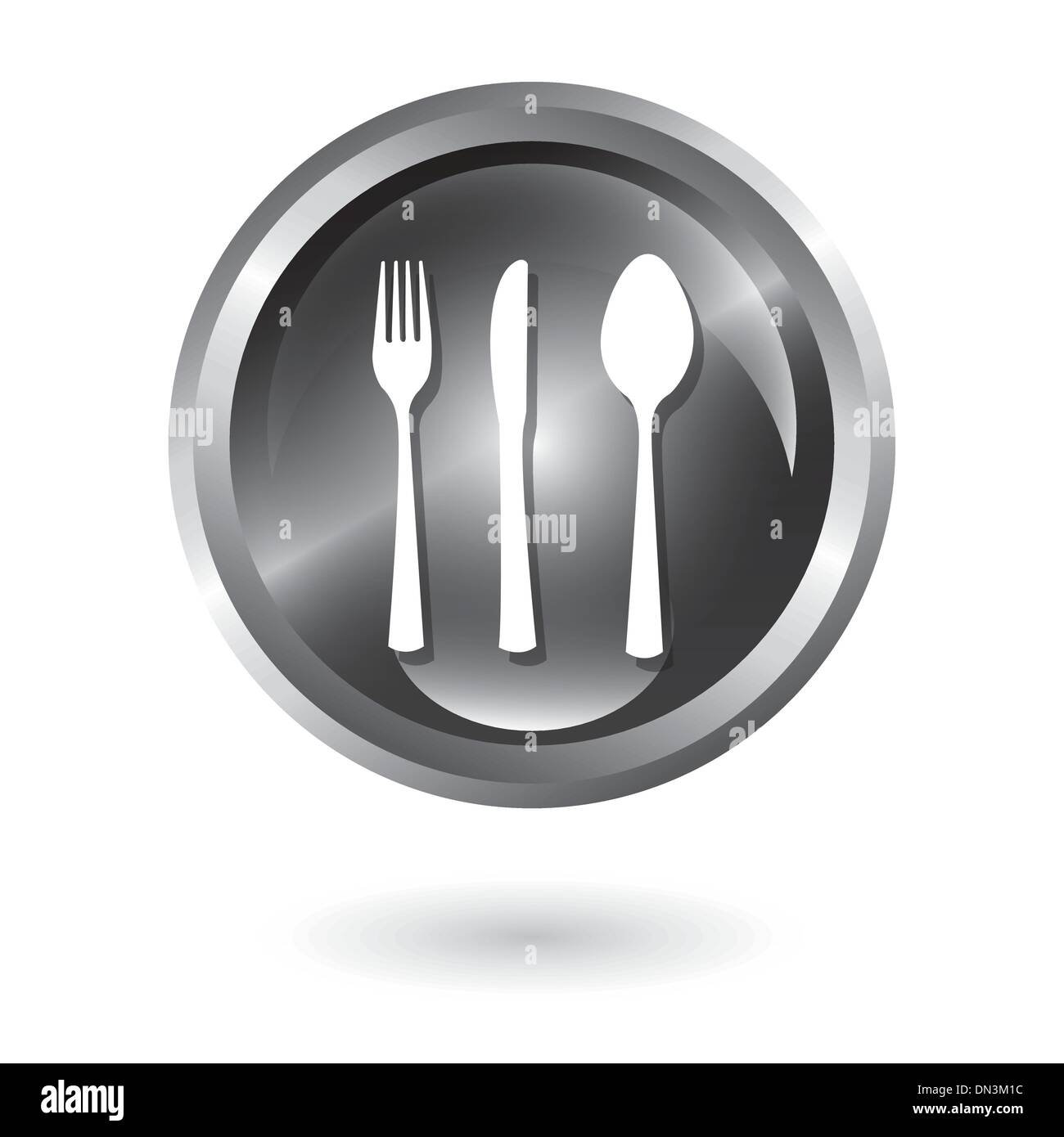 Cutlery menu illustration icon Cut Out Stock Images & Pictures - Alamy