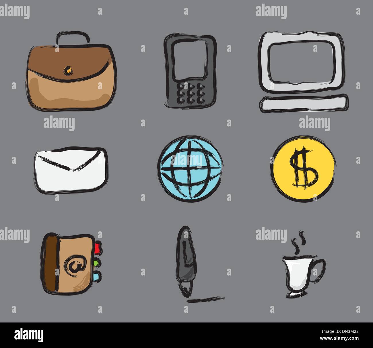 Business icons organization hi-res stock photography and images - Alamy