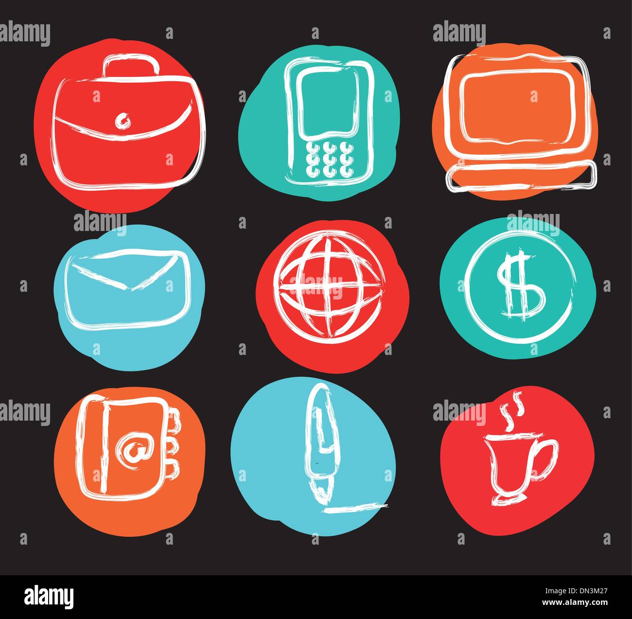 Business icons organization hi-res stock photography and images - Alamy