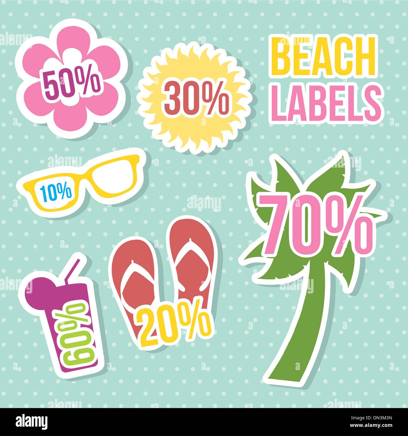 Beach numbers Stock Vector Images - Alamy