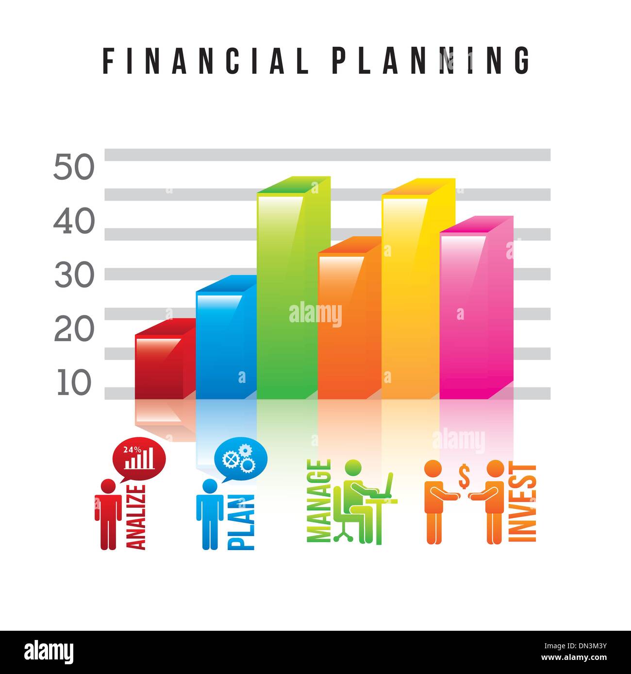 Colorful marketing planning concept Cut Out Stock Images & Pictures - Alamy