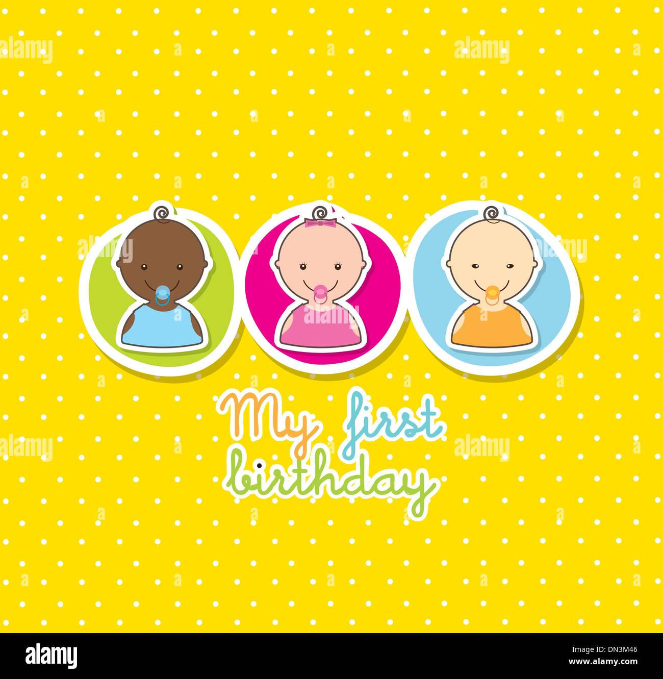 White yellow pacifier on Stock Vector Images - Alamy