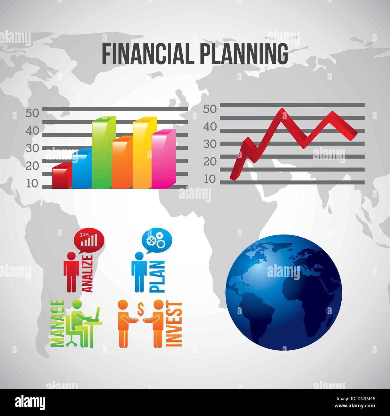 Financial growth map Stock Vector Images - Alamy