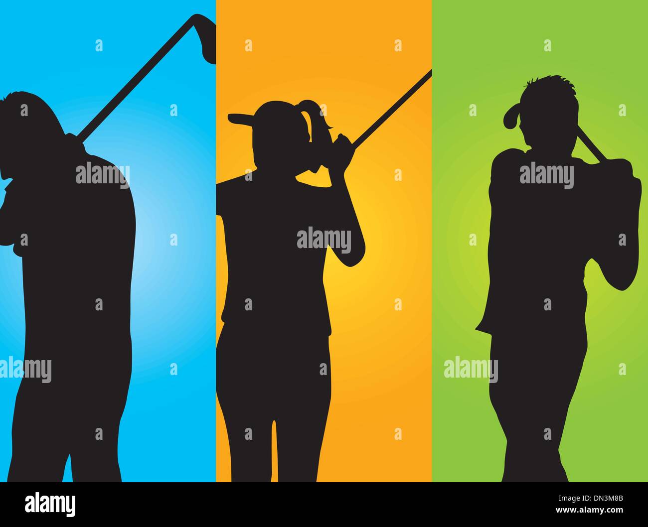 Abstract golfer club black Stock Vector Images - Alamy