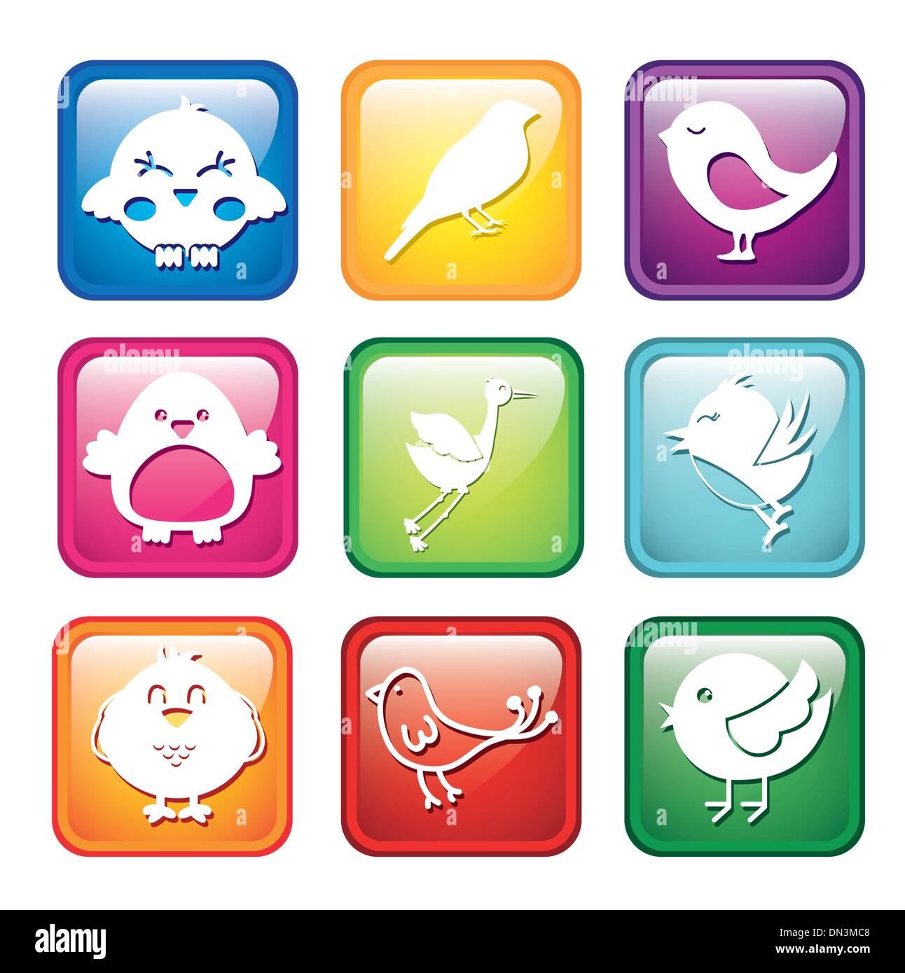 Colorful birds tail Stock Vector Images - Alamy