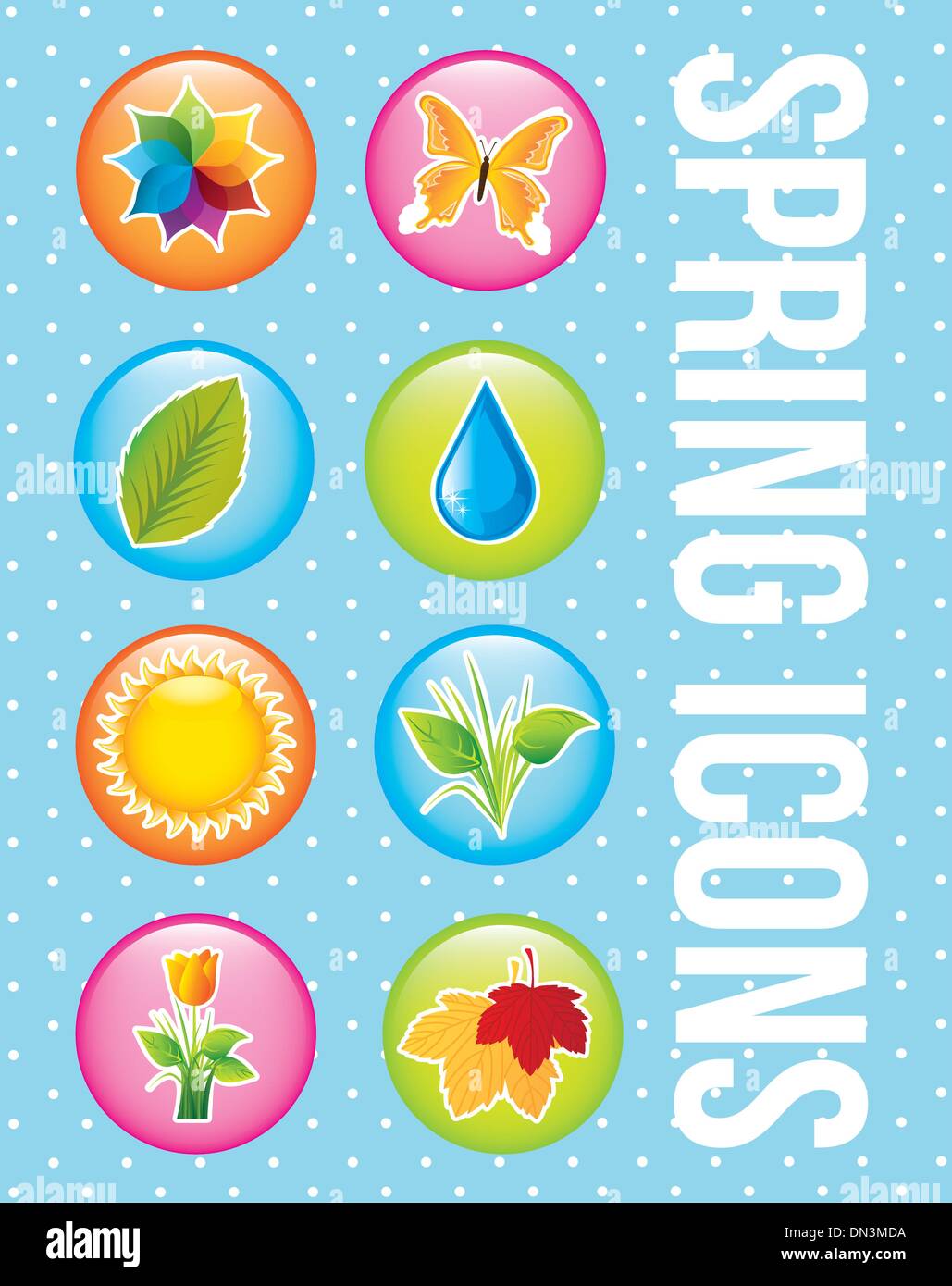 Spring vector icons Stock Vector Images - Alamy