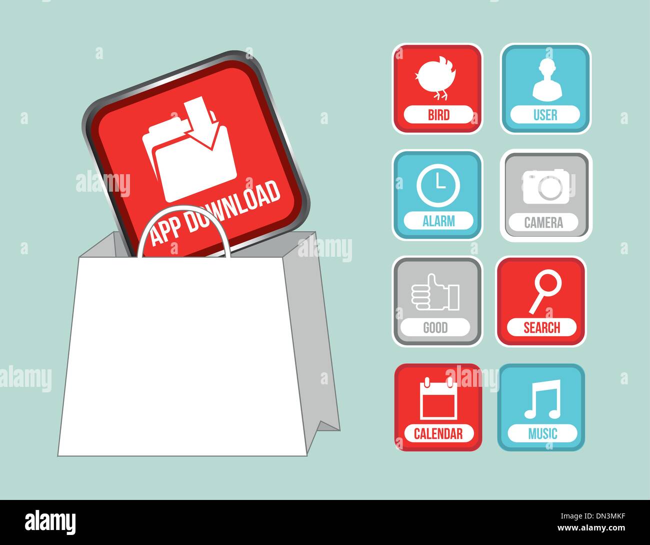 Mobile app store shopping Stock Vector Images - Alamy