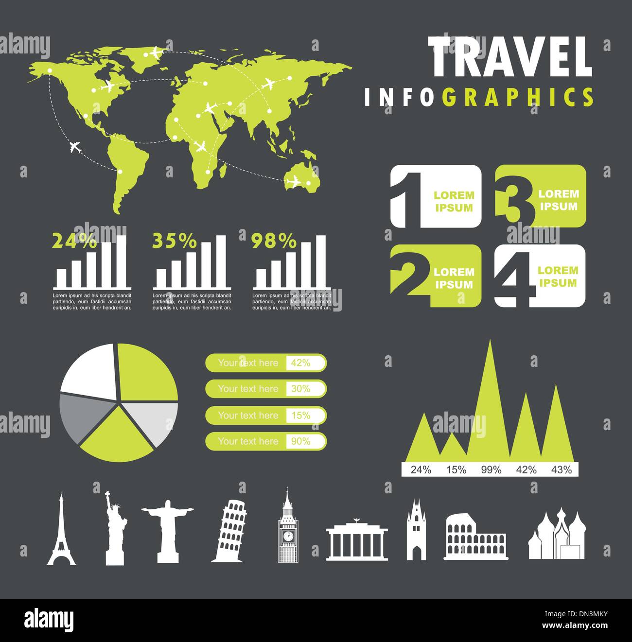 Monuments places Stock Vector Images - Alamy