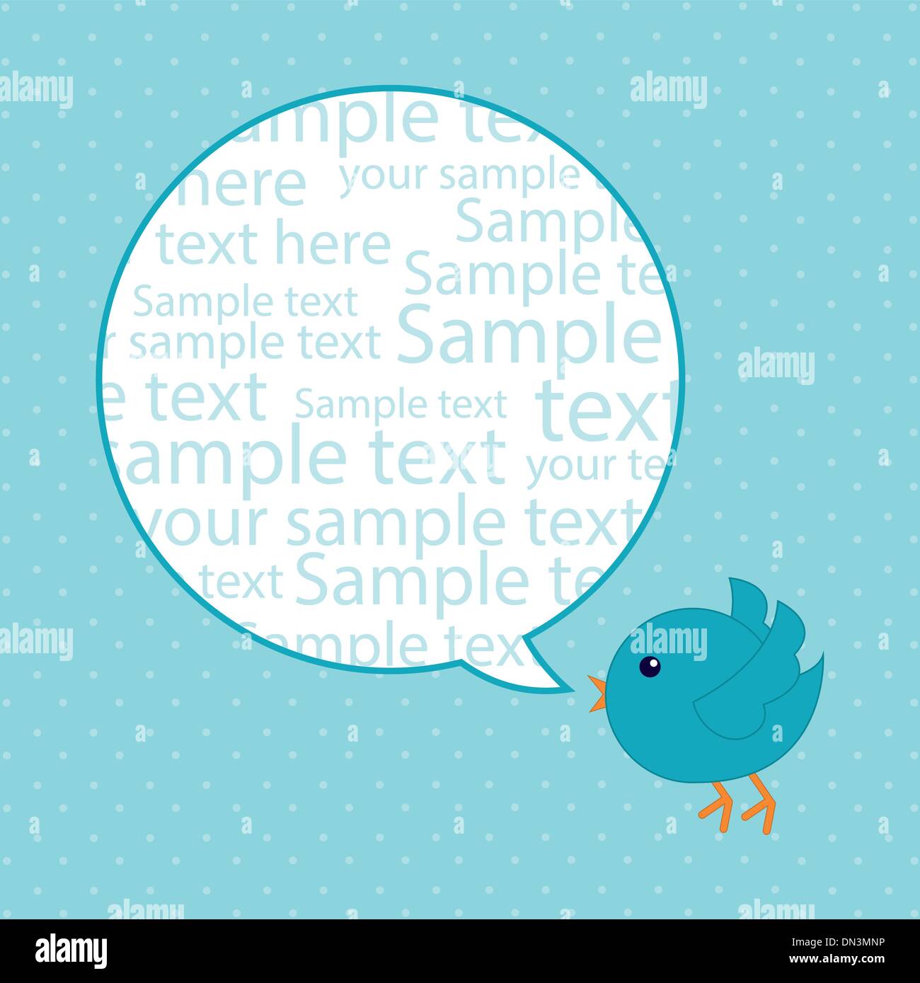Cartoon tweeting bird bubble hi-res stock photography and images - Alamy