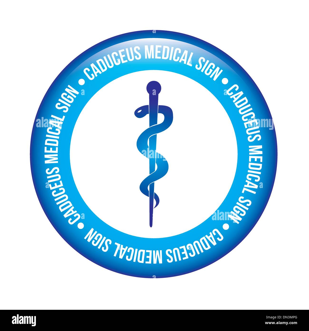 Medical symbol caduceus snake with stick Stock Vector Images - Alamy
