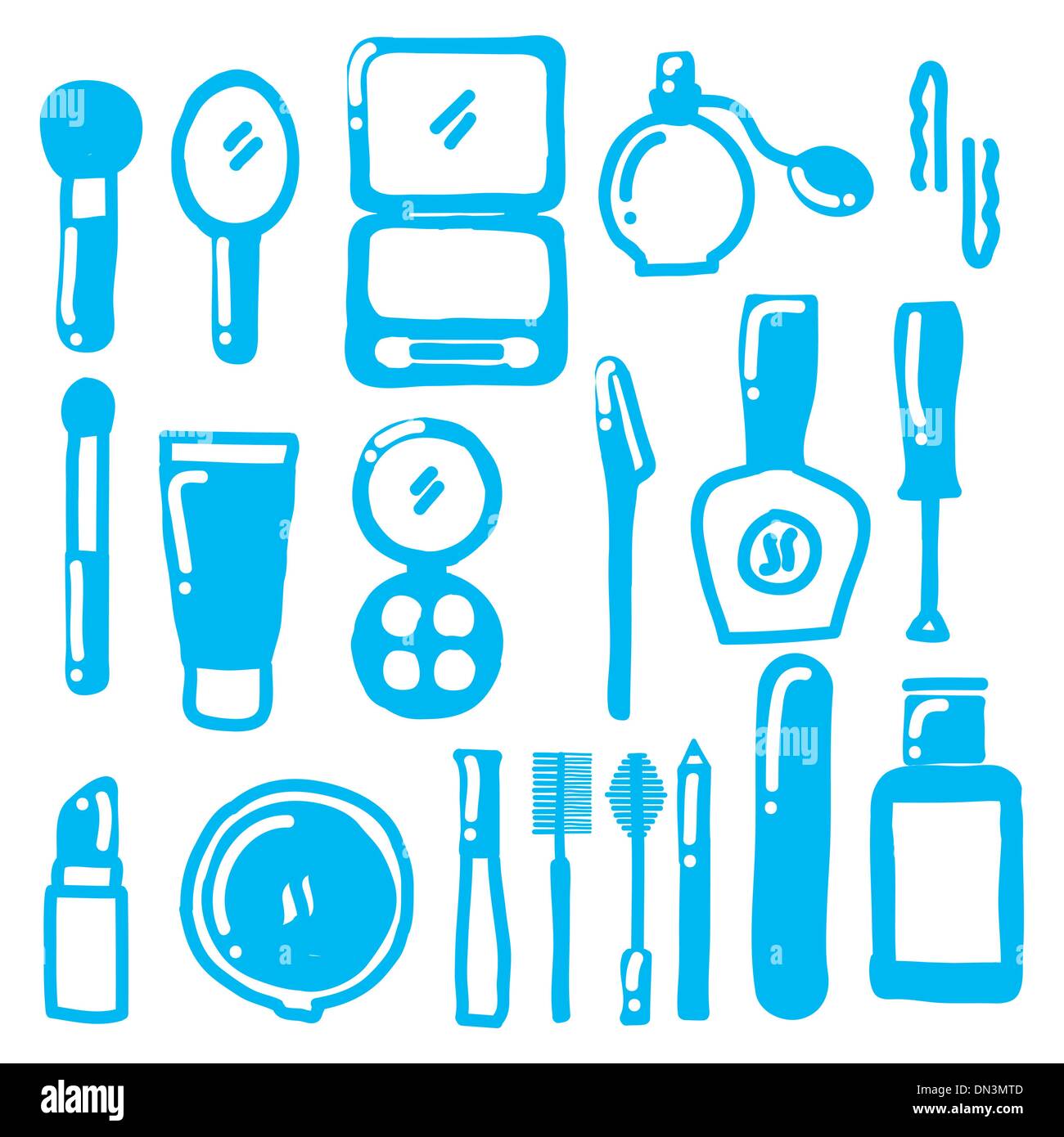 Makeup beauty blue eye Stock Vector Images - Alamy