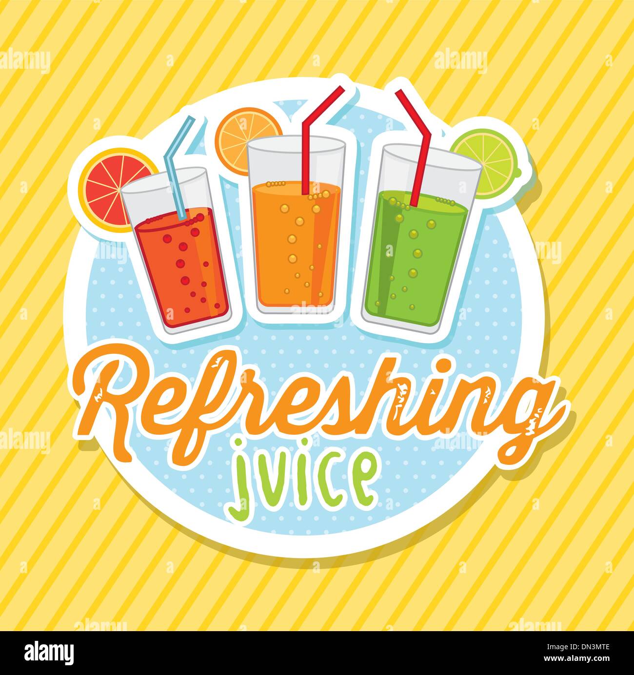 Refreshing juice Stock Vector Images - Alamy