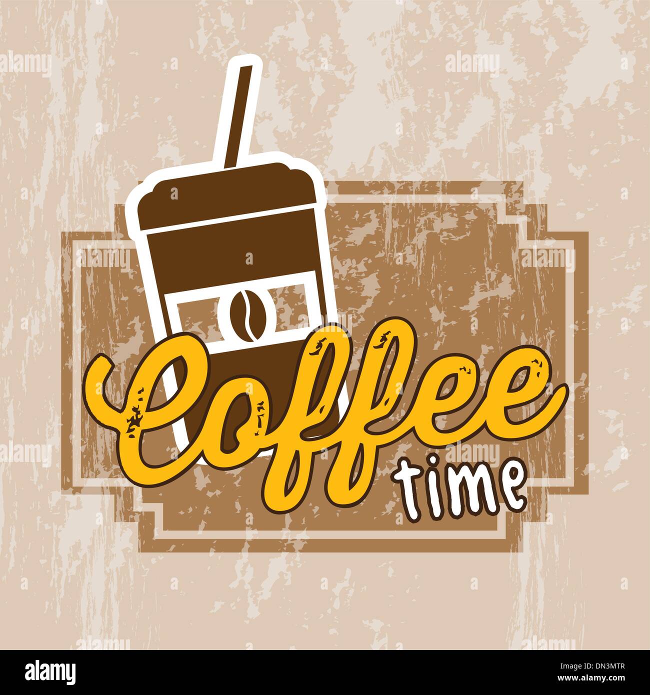 Coffee time vector vectors hi-res stock photography and images - Alamy