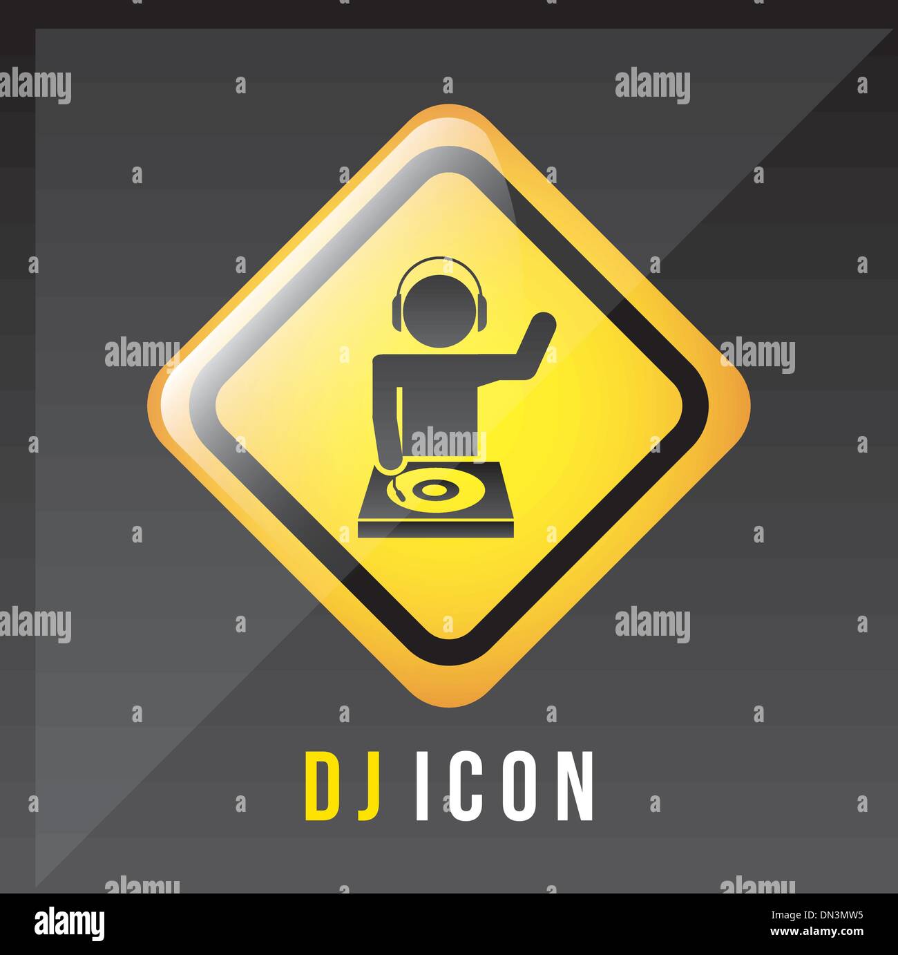 Dj icon Stock Vector Images - Alamy