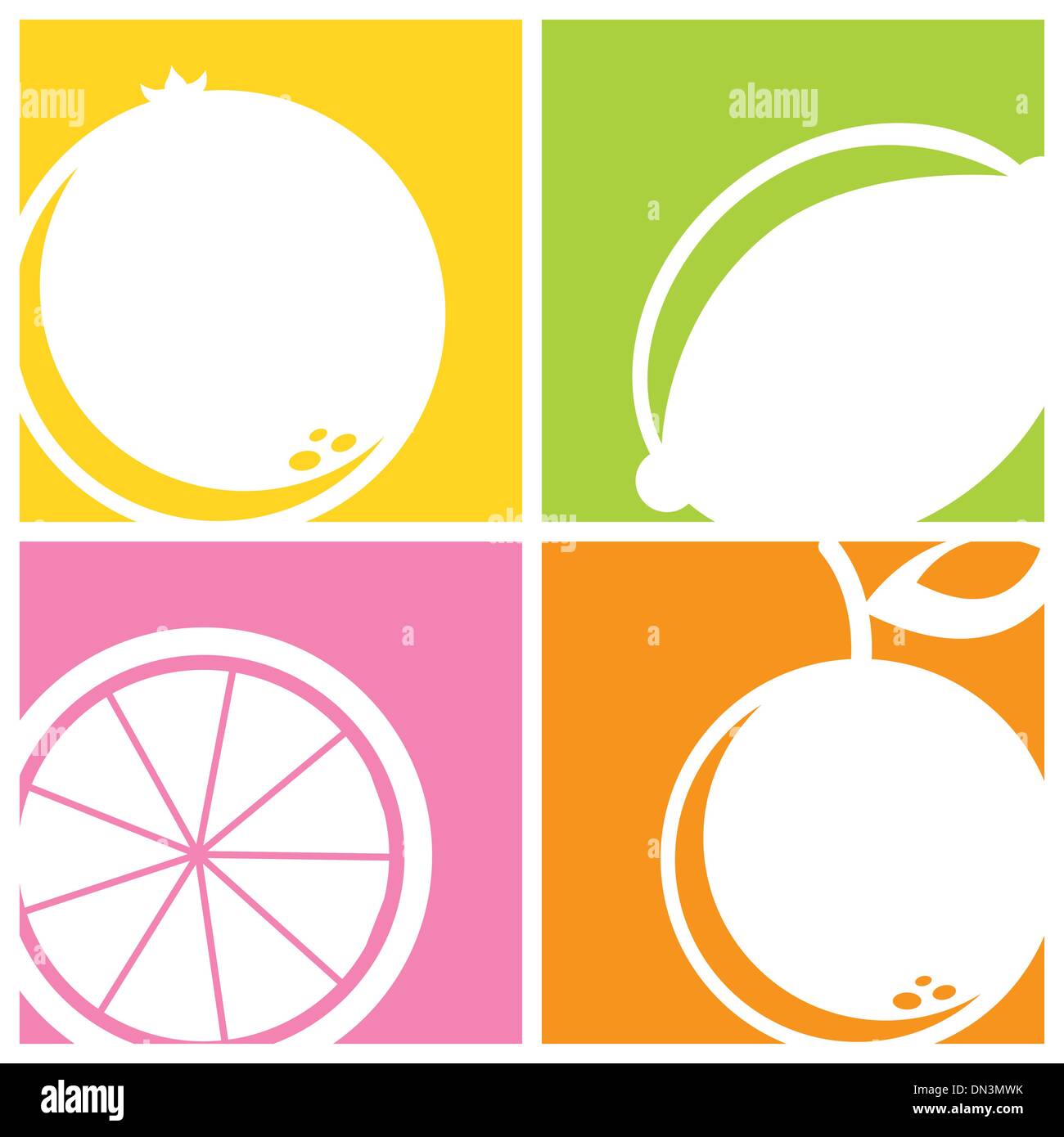 Citrus square Stock Vector Images - Alamy