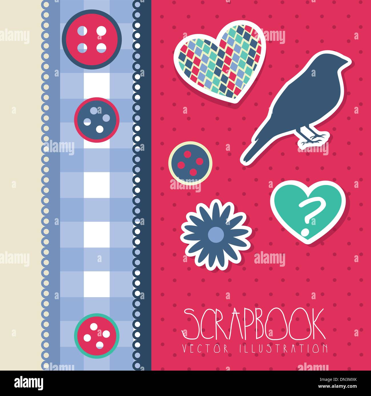 Beautiful scrapbook paper Stock Vector Images - Alamy