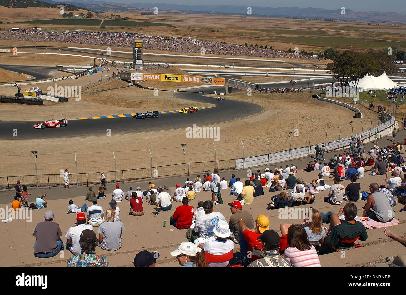 Aug 27, 2006; Sonoma, CA, USA; Race fans are scattered throughout turn ...