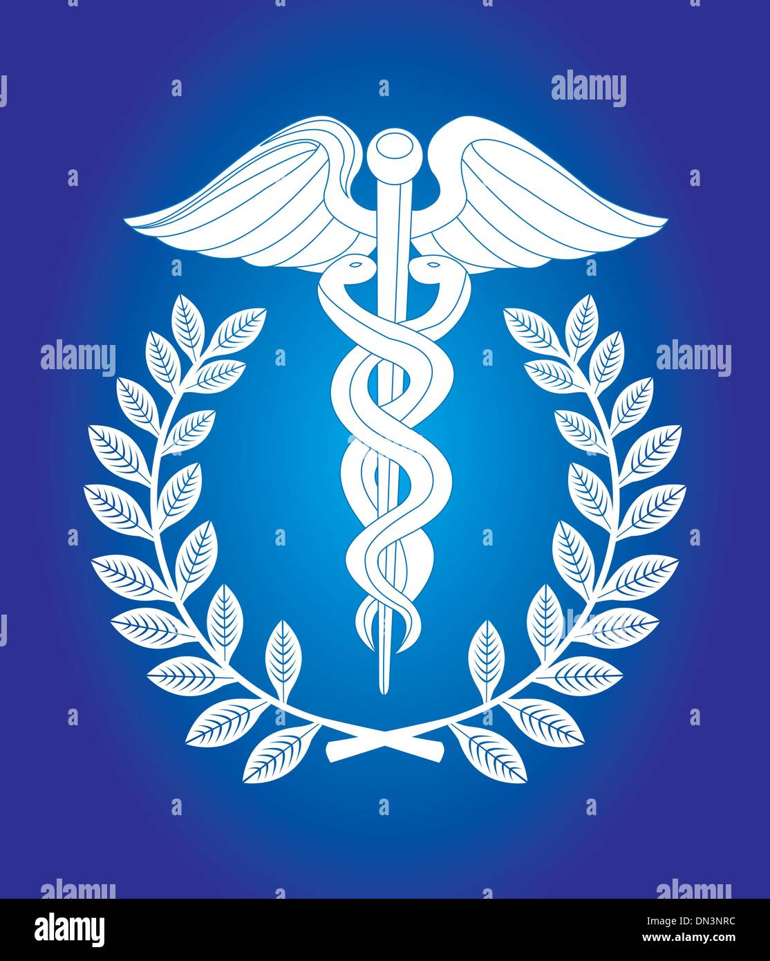 Medical symbol caduceus snake with stick Stock Vector Images - Alamy