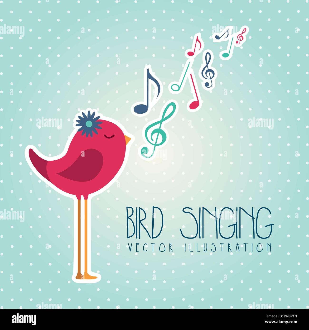 Bird music notes Stock Vector Images - Alamy