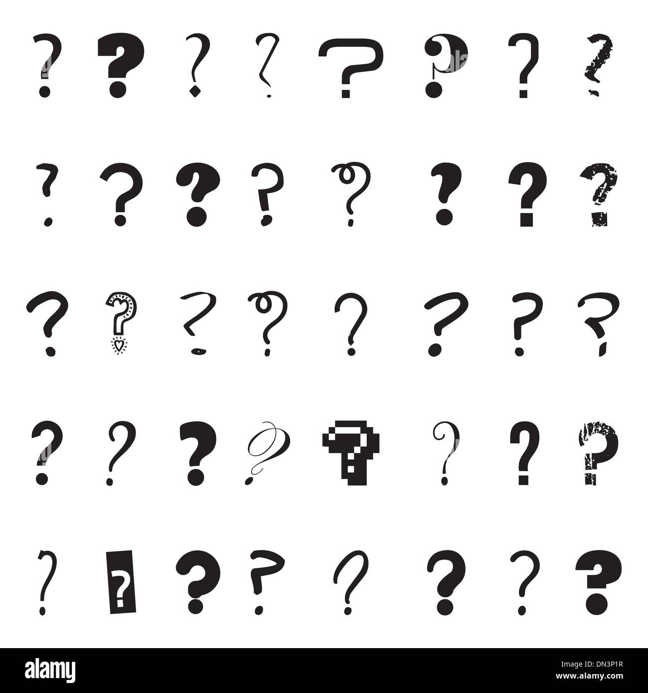 Help question mark icon Black and White Stock Photos & Images - Alamy